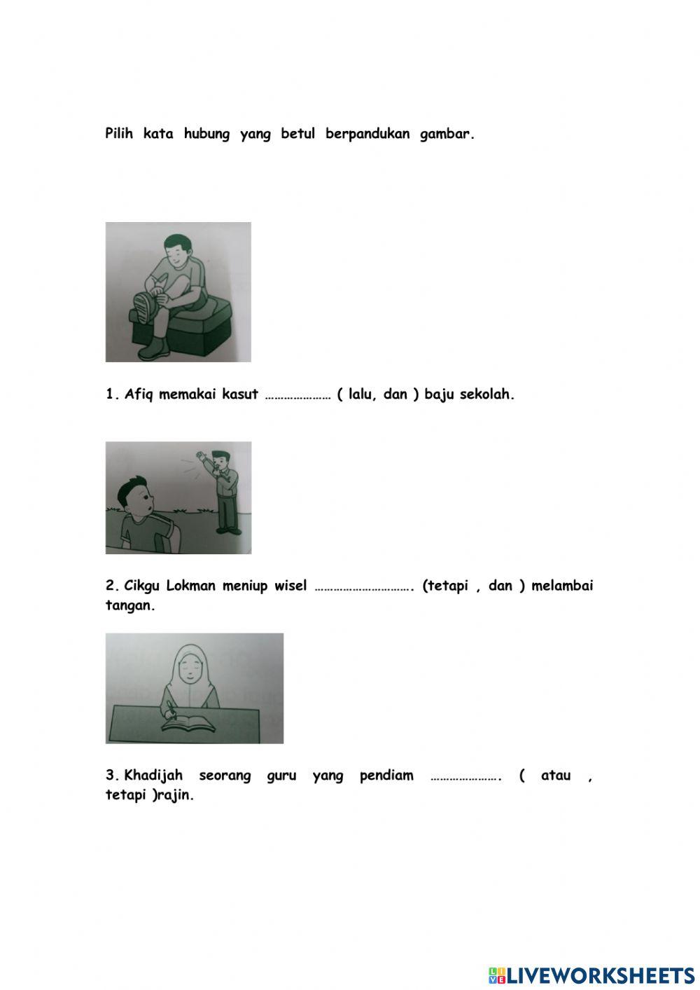 6 Tahun: BM (Kata Hubung 2) worksheet | Live Worksheets