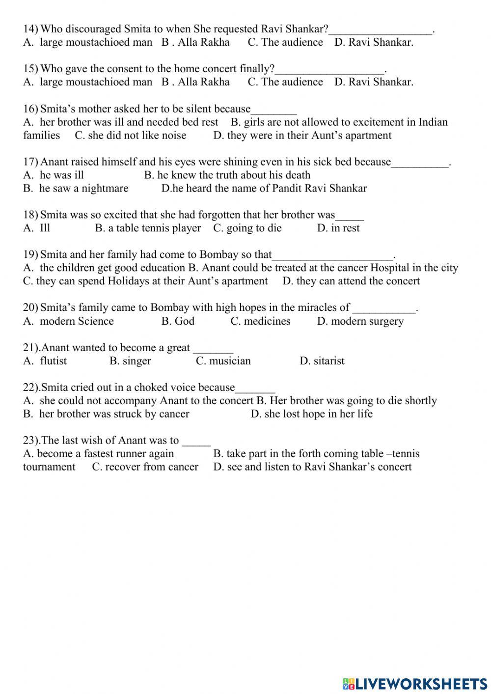 Unit 5 interactive exercise for SSLC | Live Worksheets
