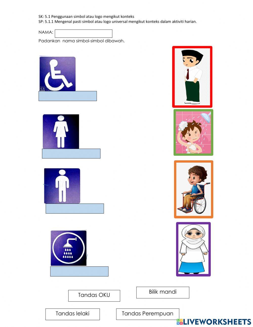 Simbol tandas | Free Interactive Worksheets | 1084218