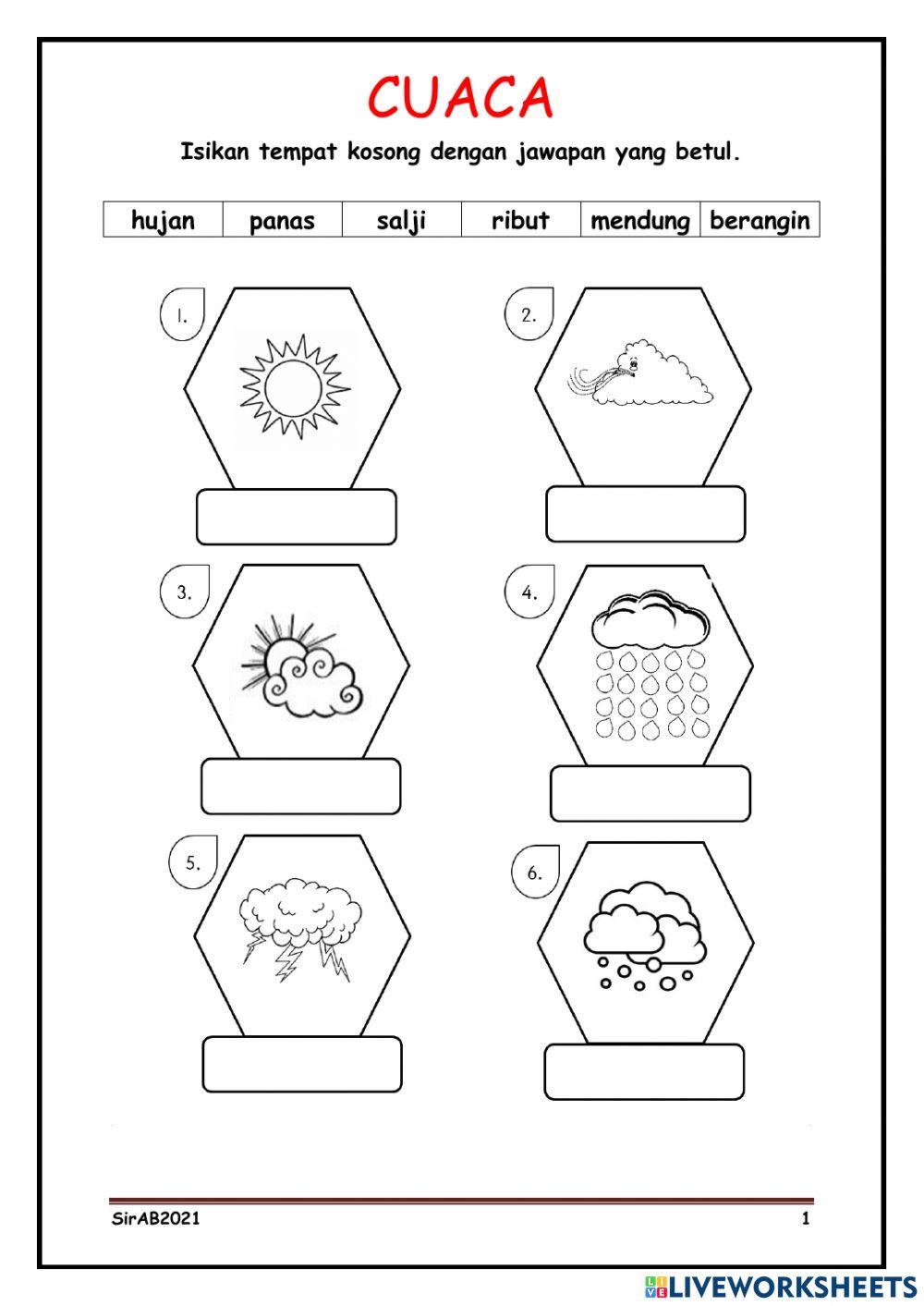 Cuaca online exercise for | Live Worksheets