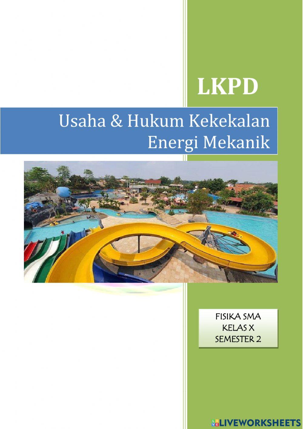 Hukum kekekalan energi mekanik activity | Live Worksheets