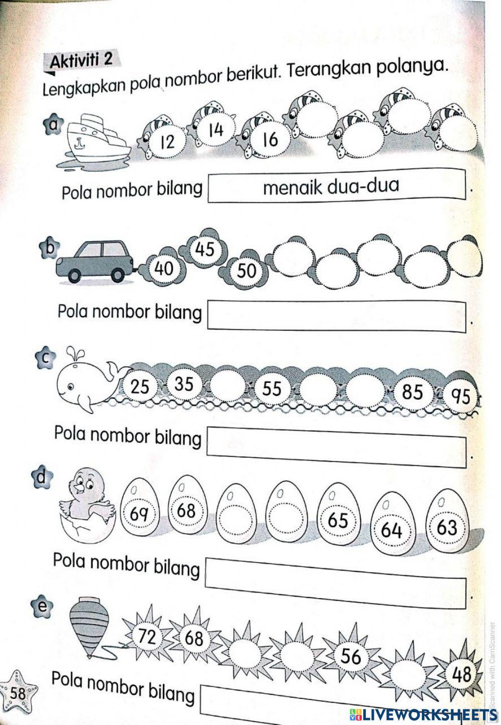 1084549 | Math tahun 1 :pola nombor | noryusniza