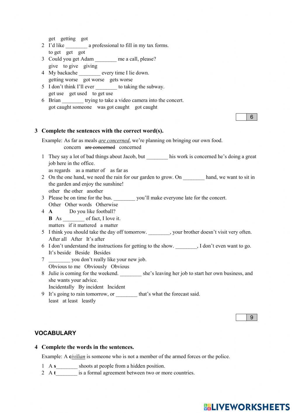 EF advanced test unit 3 worksheet | Live Worksheets