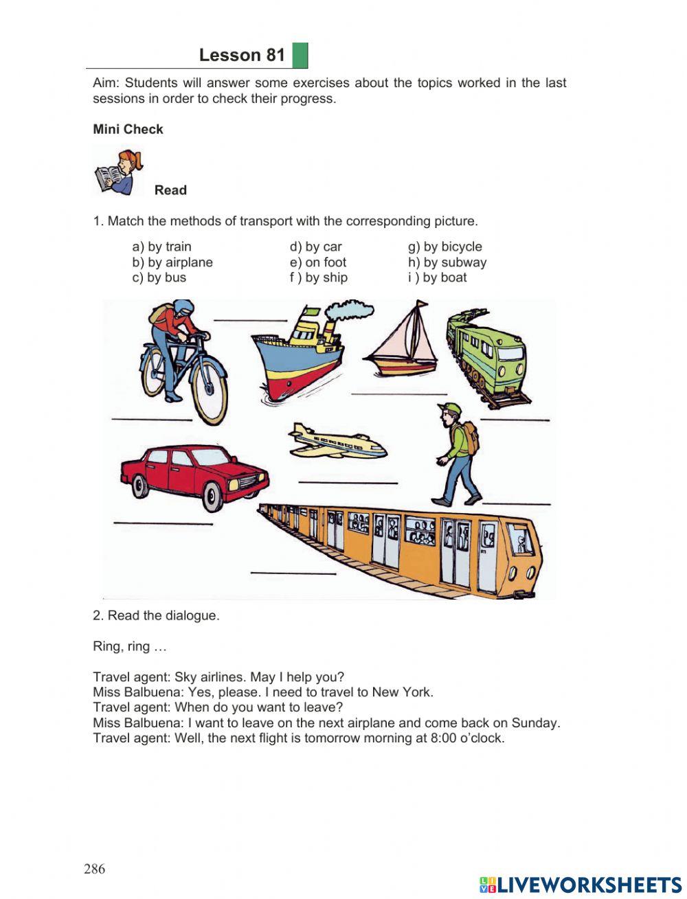 Mini check Inglés worksheet | Live Worksheets