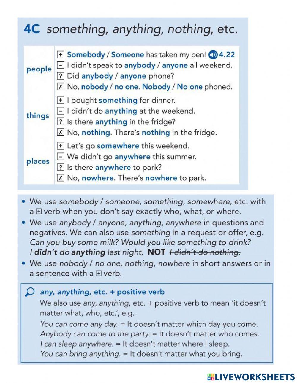 Unit 4c worksheet | Live Worksheets