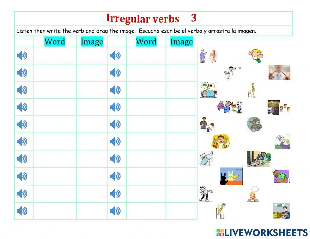 Irregular Verbs 3 1086365 | ROCIOROD0502 | Live