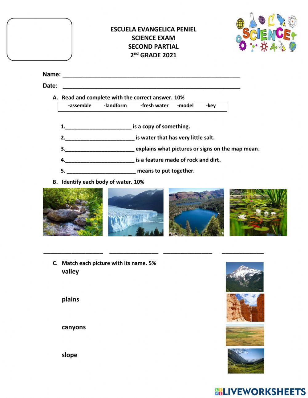 Science Exam 1086386 | FaustoVijil | Live Worksheets