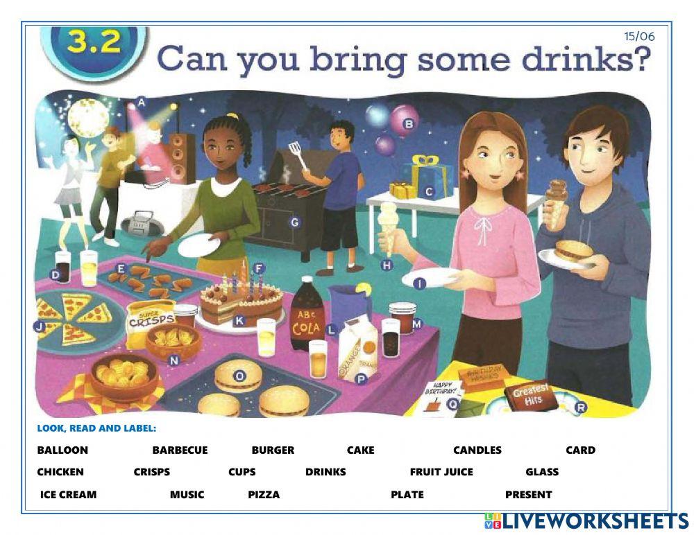 PARTY THINGS 5058811 | P2021 | Live Worksheets