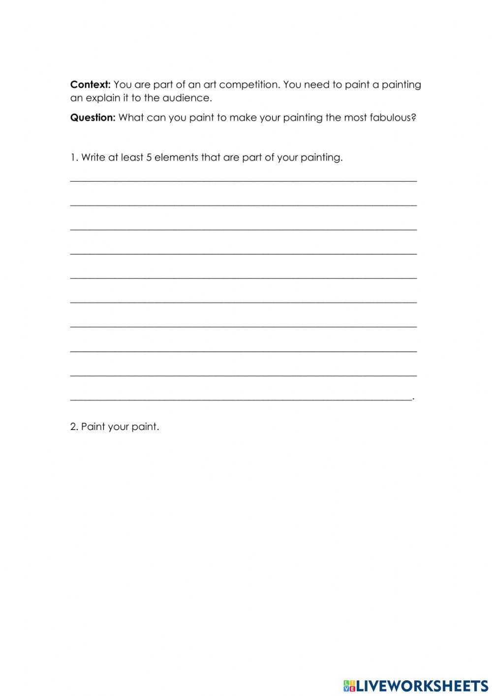 English Project - 3rd Grade worksheet | Live Worksheets