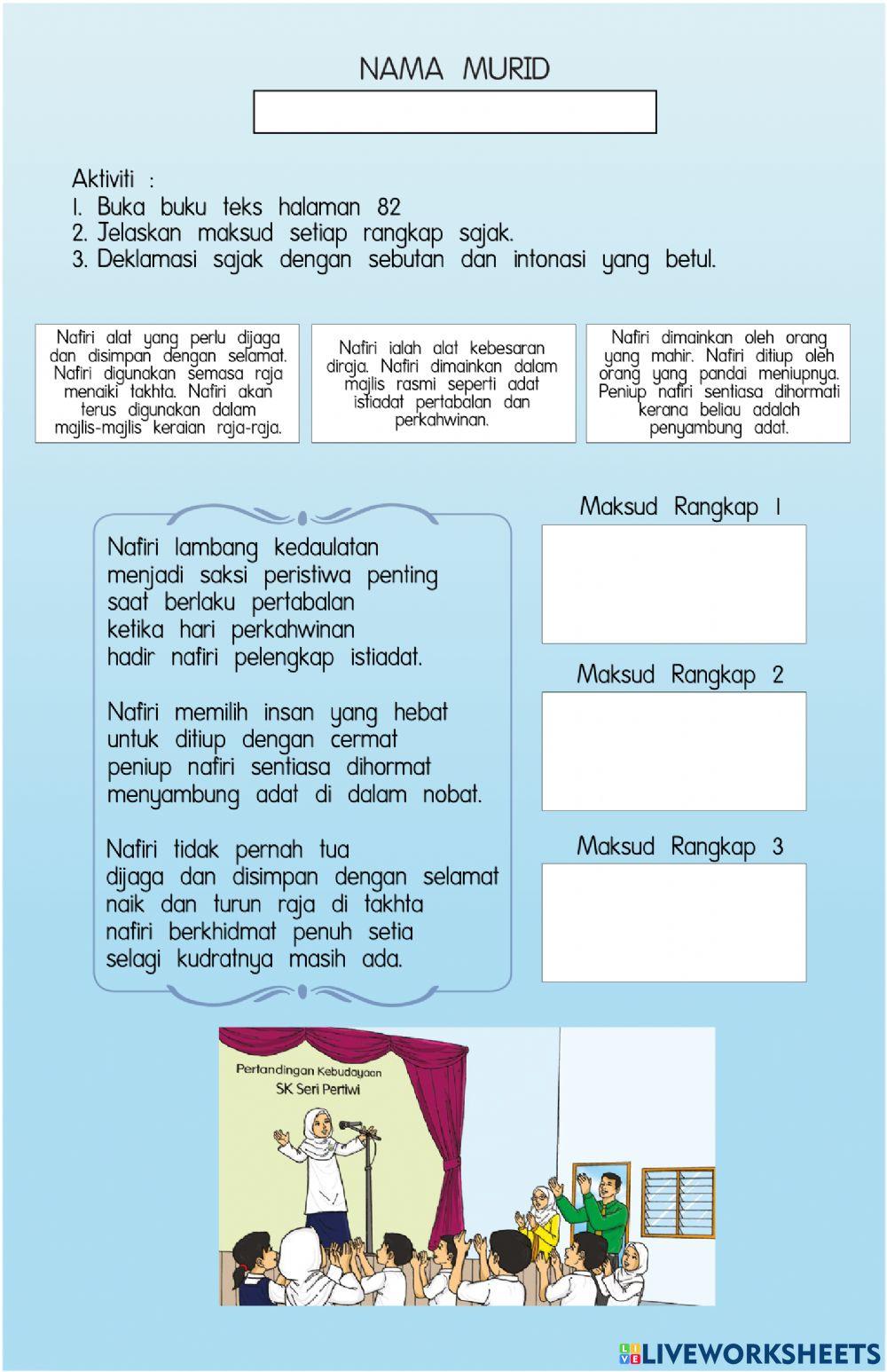 Tiupan Emas | Free Interactive Worksheets | 1087368