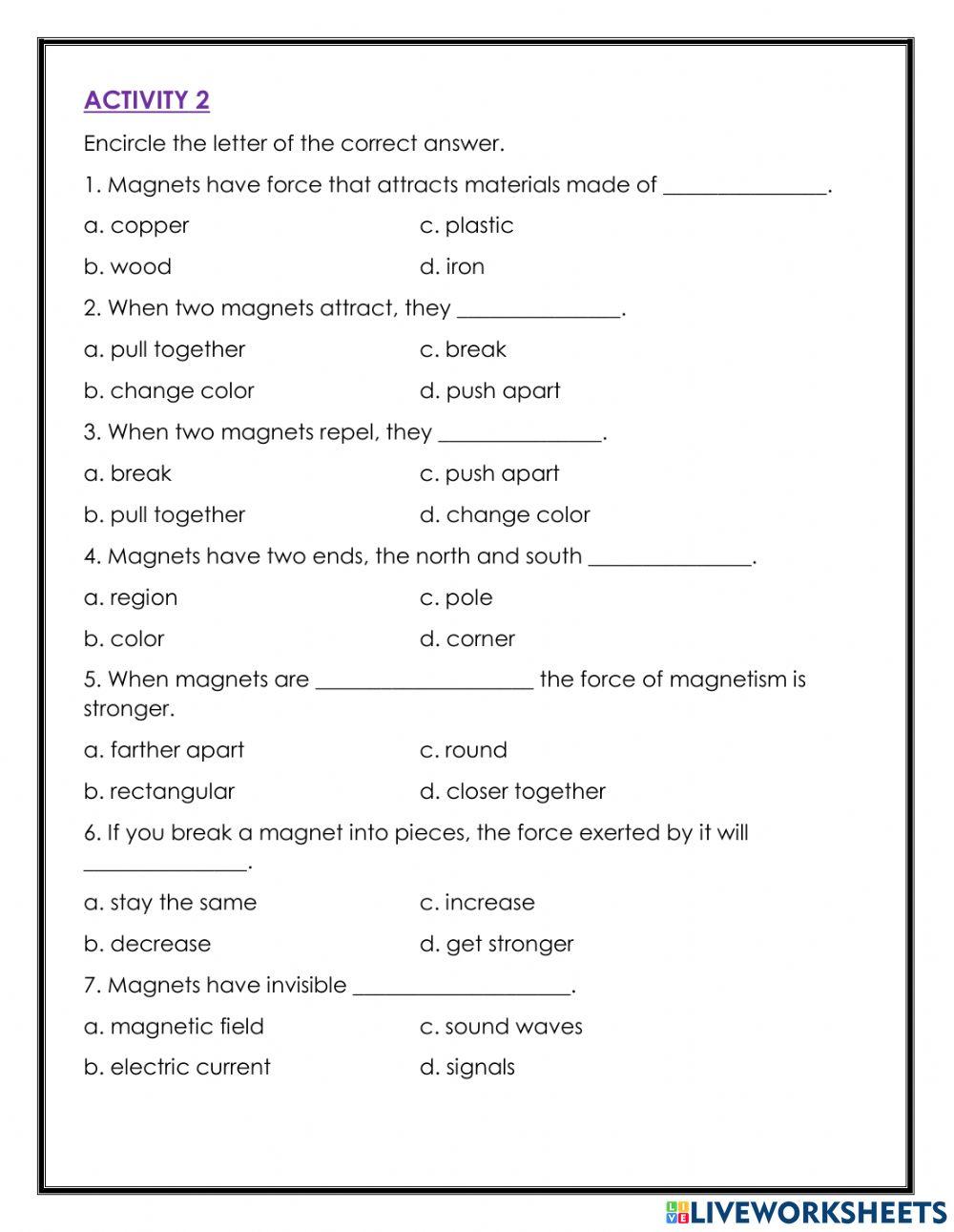 G4 Science Acti… | Free Interactive Worksheets | 5059090