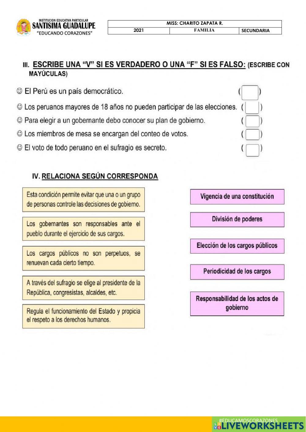 Elcciones | LiveWorksheets | 1087653