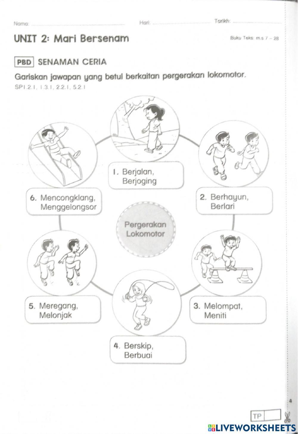 Mari bersenam t… | Free Interactive Worksheets | 1087893