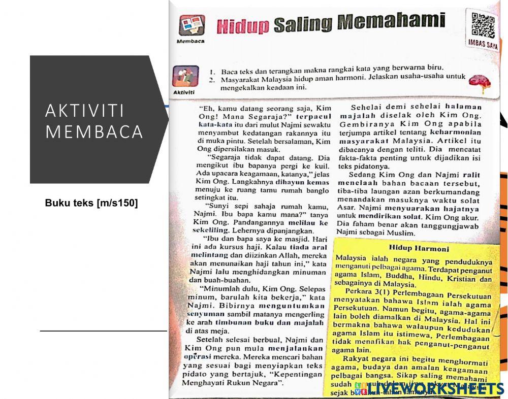 Hidup Saling Memahami interactive worksheet | Live Worksheets