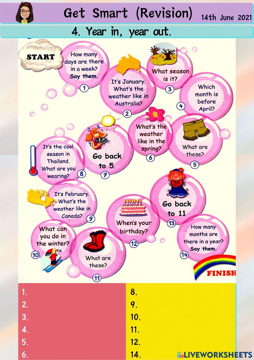 GS-Year in, Year out! worksheet | Live Worksheets