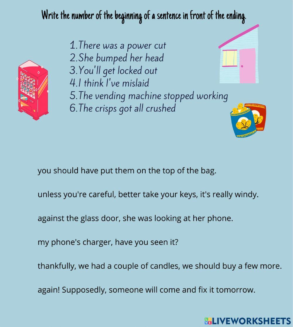 Minor problems worksheet | Live Worksheets