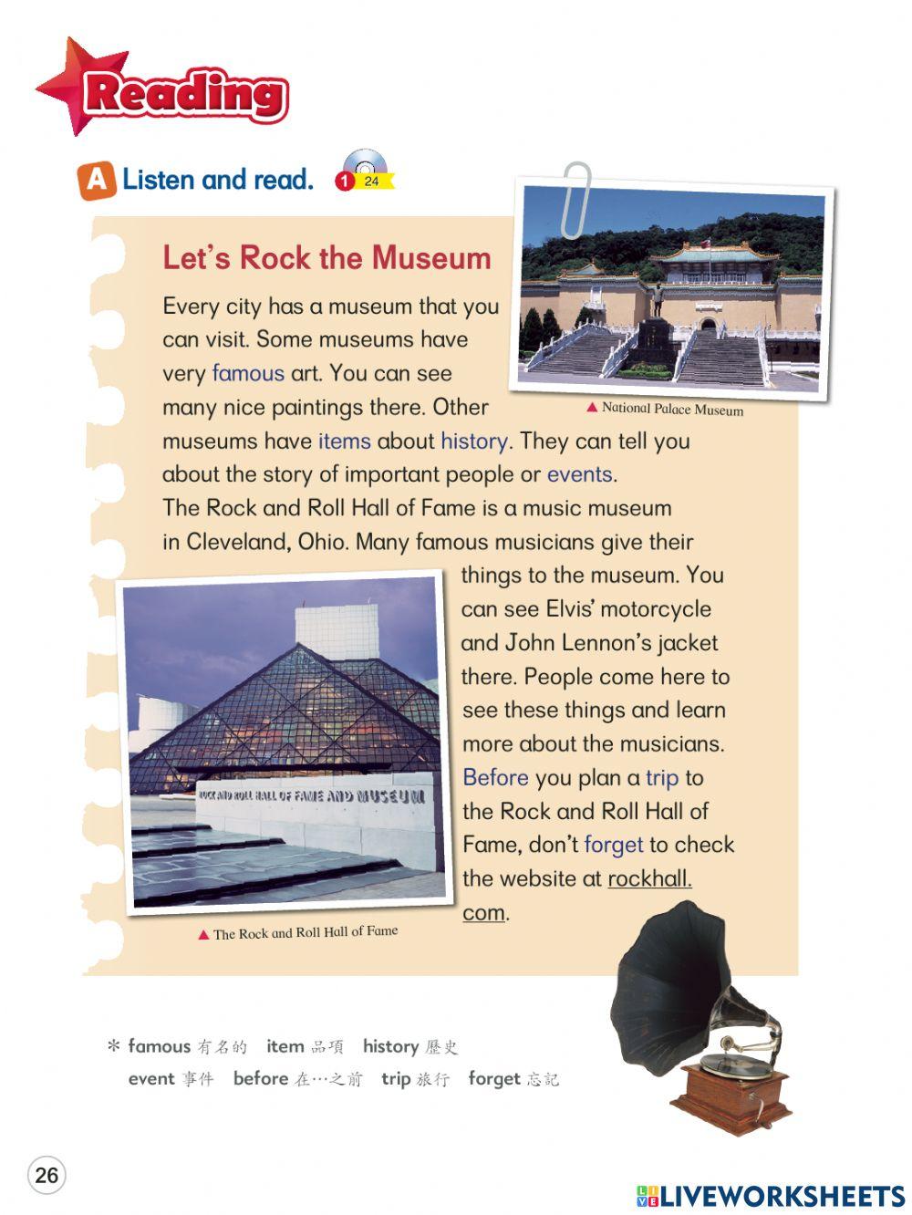 FM B9 book P.26-28 online exercise for | Live Worksheets