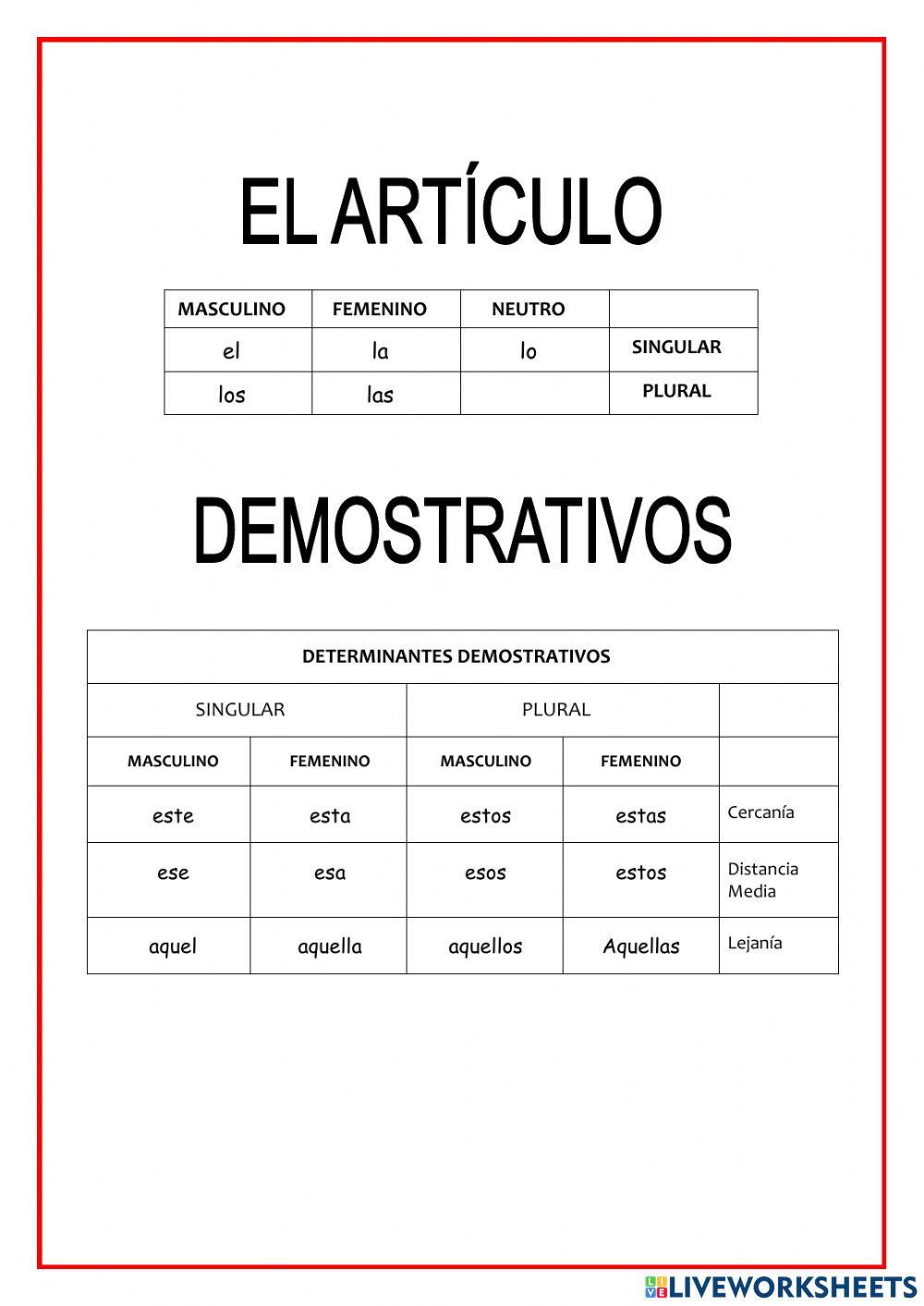 Determinantes worksheet for 5 grado | Live Worksheets