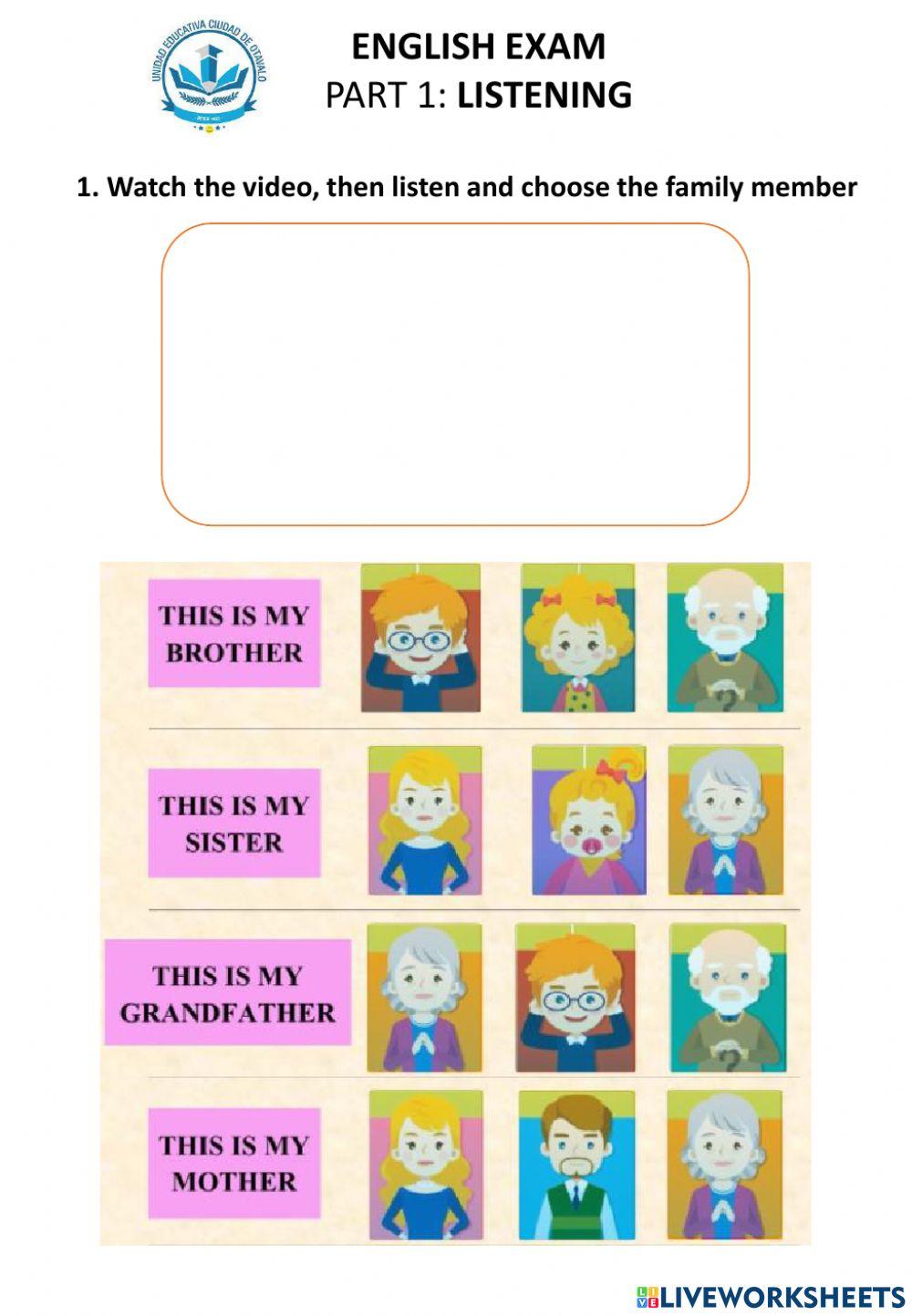 Exam listening interactive worksheet | Live Worksheets