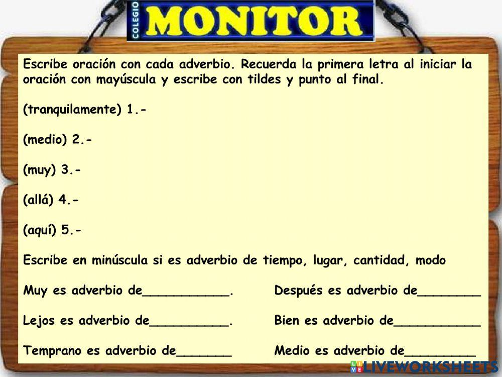 Adverbios 2 worksheet | Live Worksheets