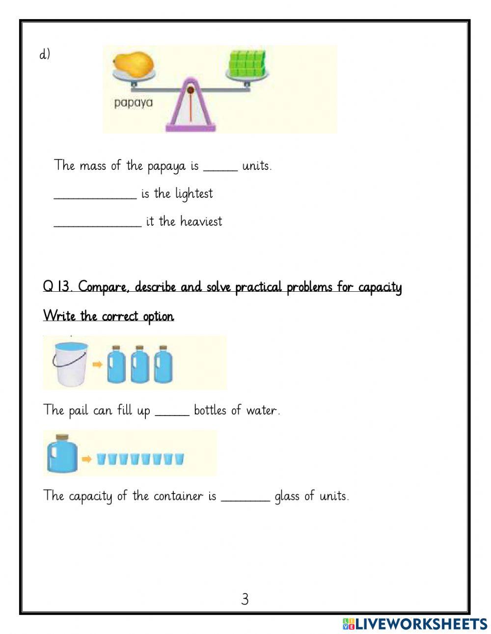 Quiz Mathematics worksheet | Live Worksheets
