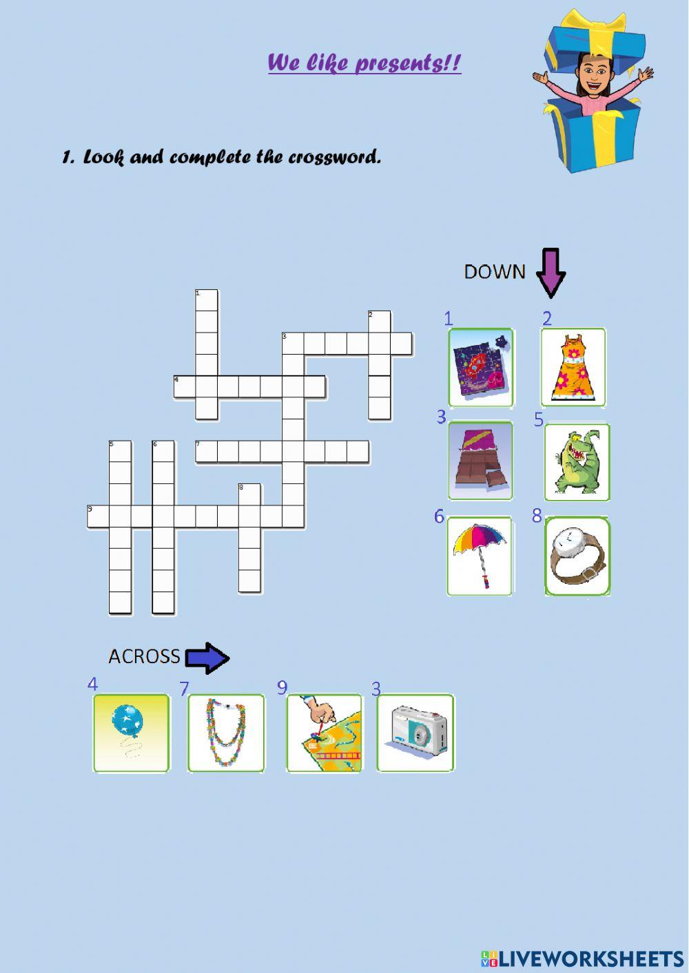 Presents interactive exercise | Live Worksheets