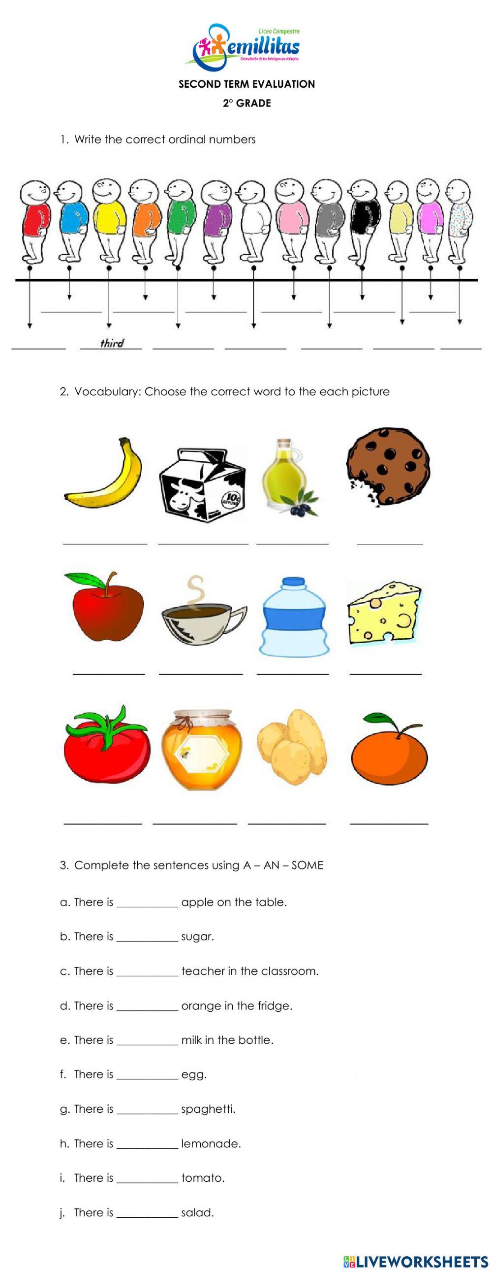 2° Second Term … | Free Interactive Worksheets | 1308063