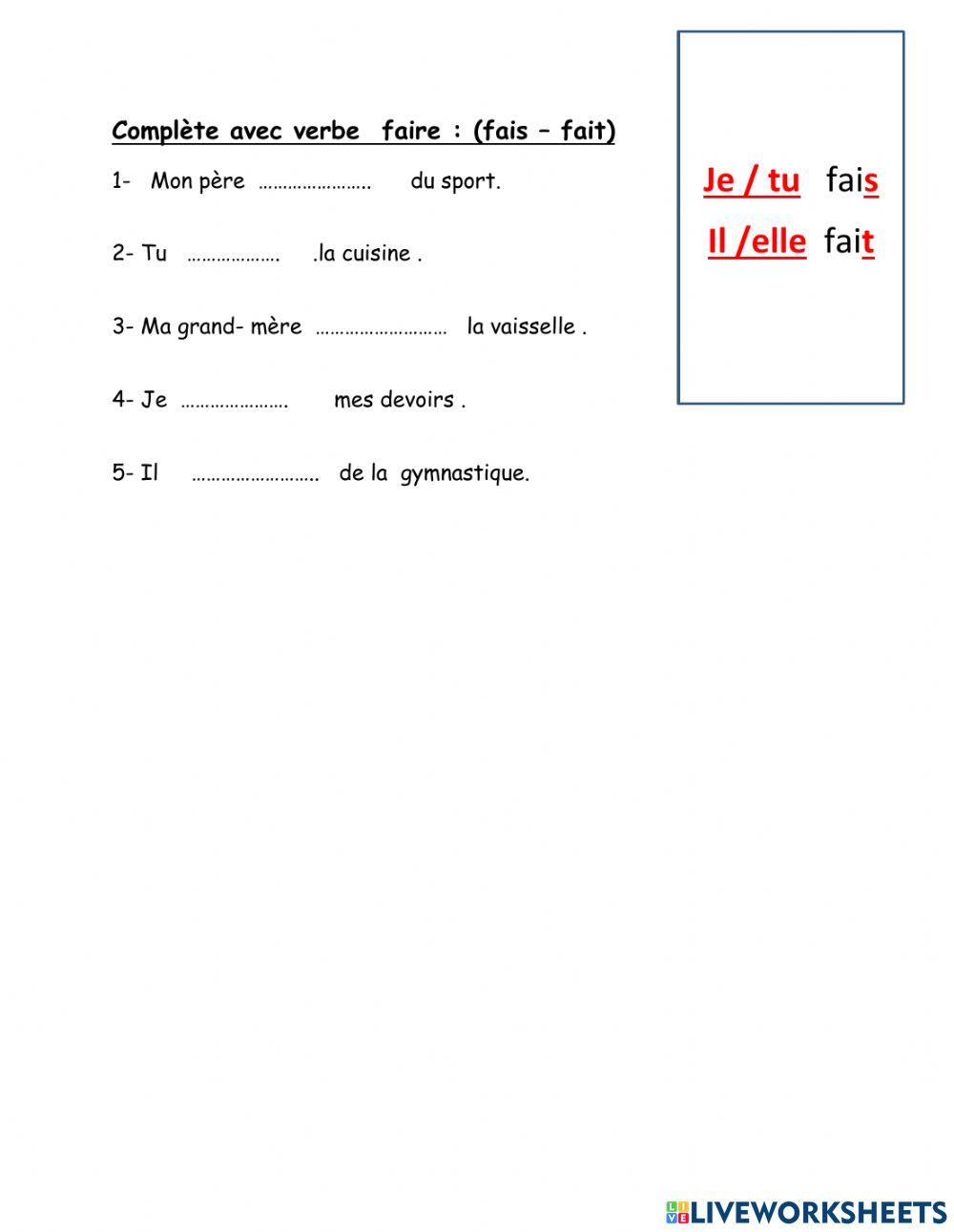 3093936 | verbe faire | walaa Mohamed Shawky