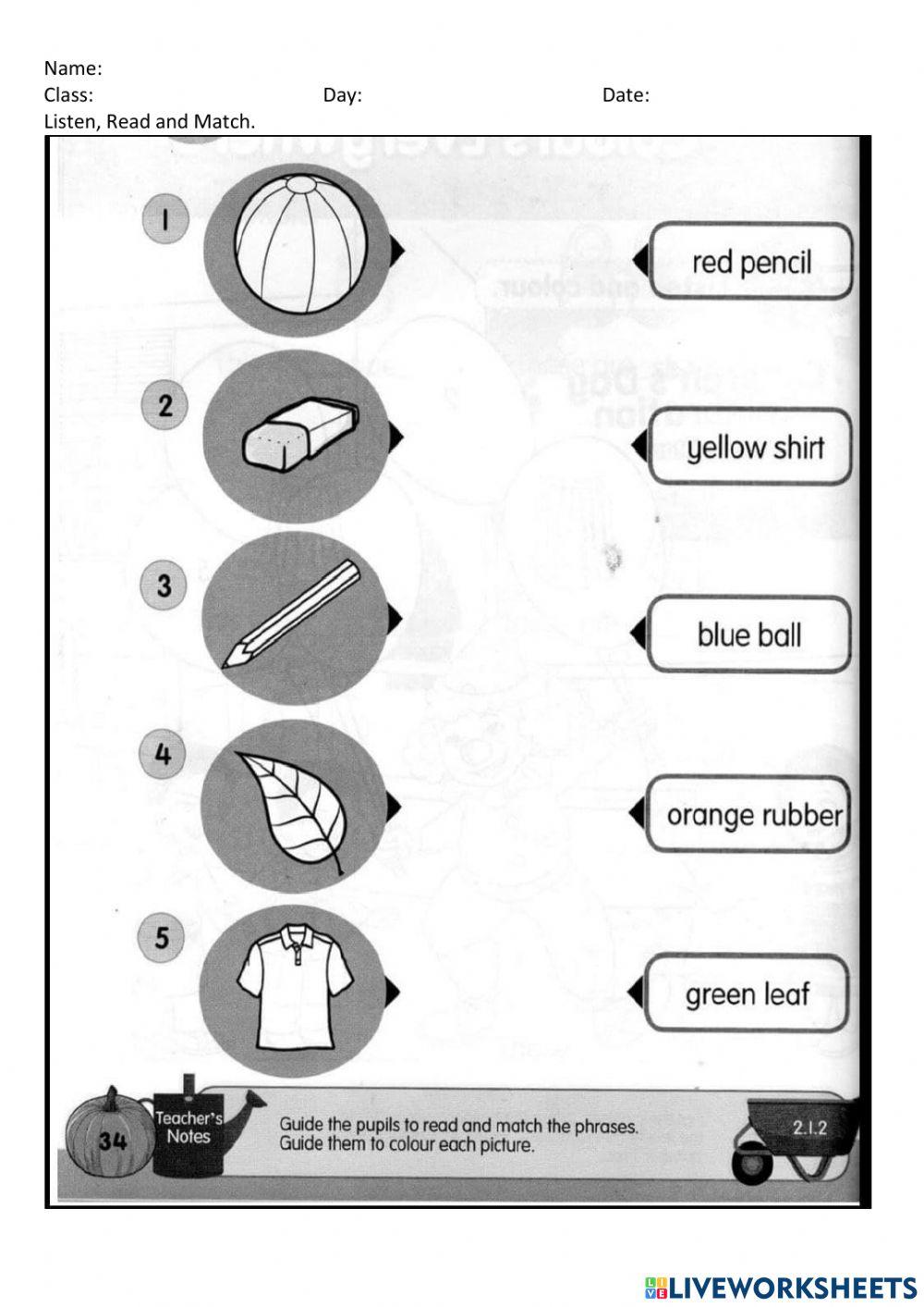 Colours online exercise for pre intermediate | Live Worksheets