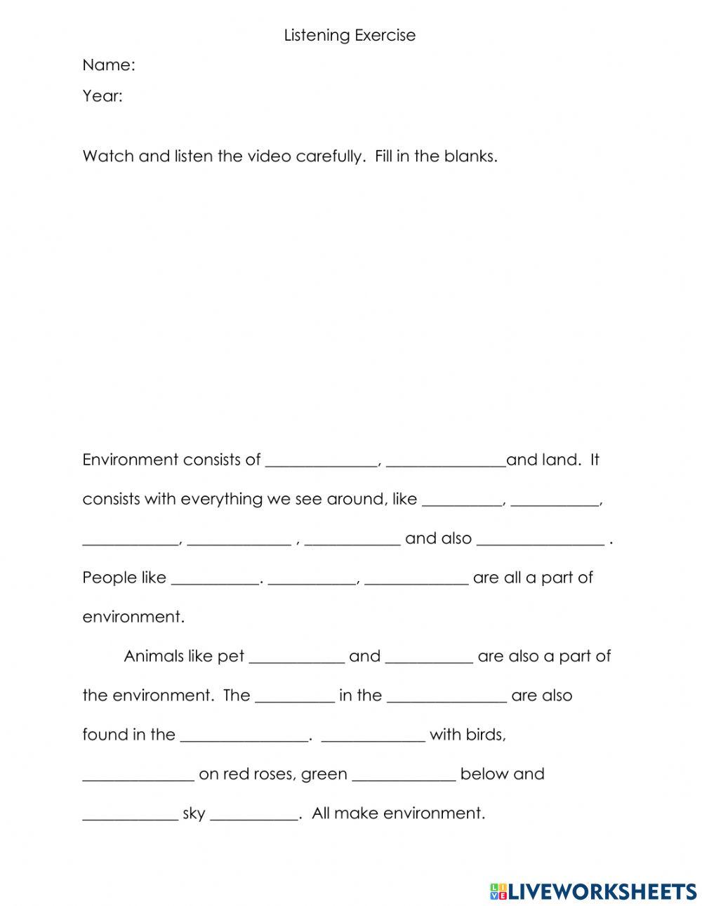 English year 6 Unit 6: Go Green worksheet | Live Worksheets