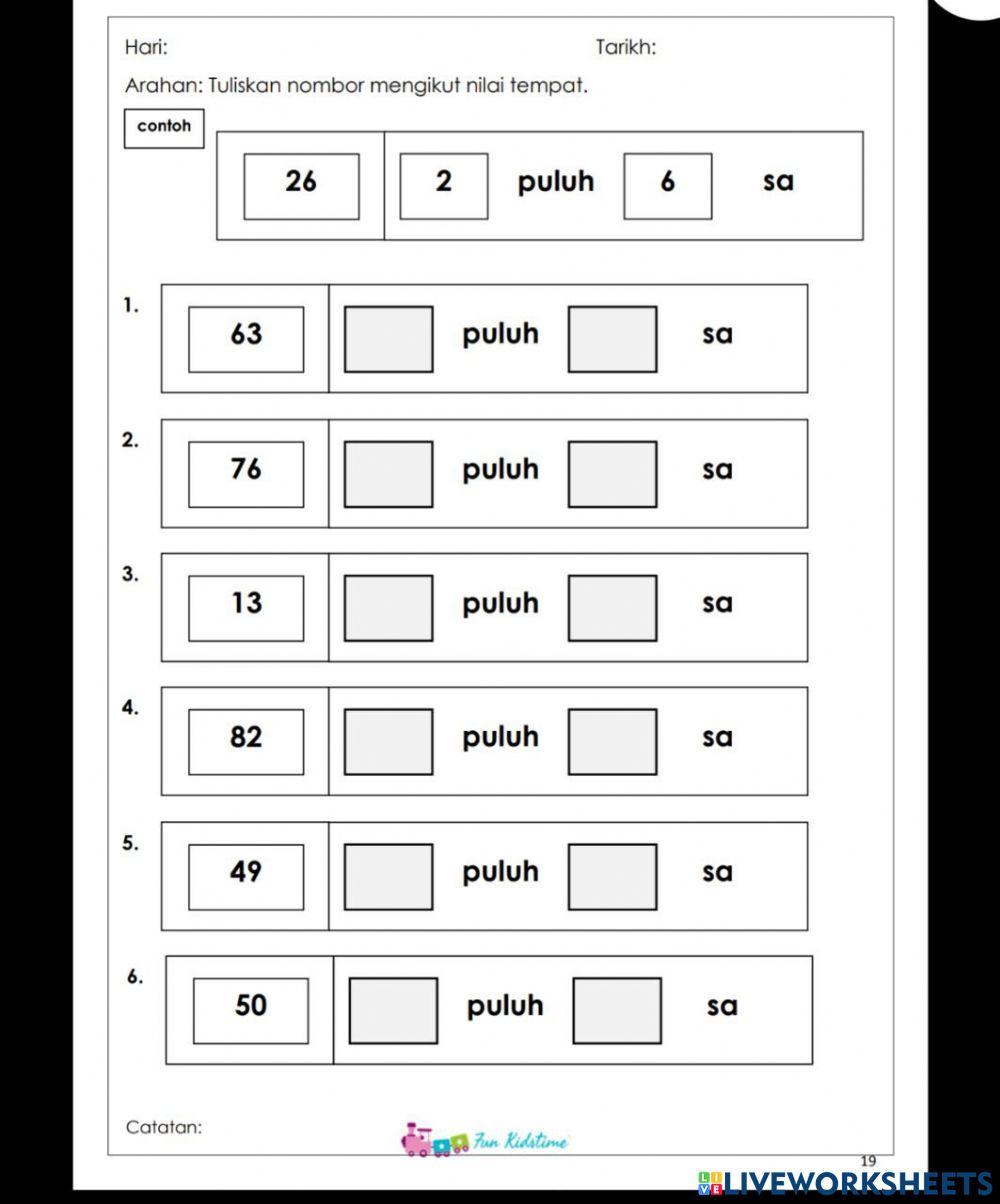 Matematik PPKI Tahun 3 | Live Worksheets