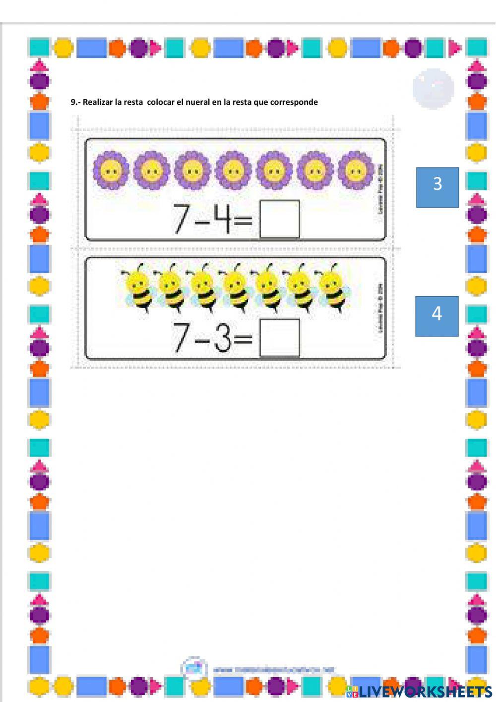 Matemáticas 1° interactive worksheet | Live Worksheets