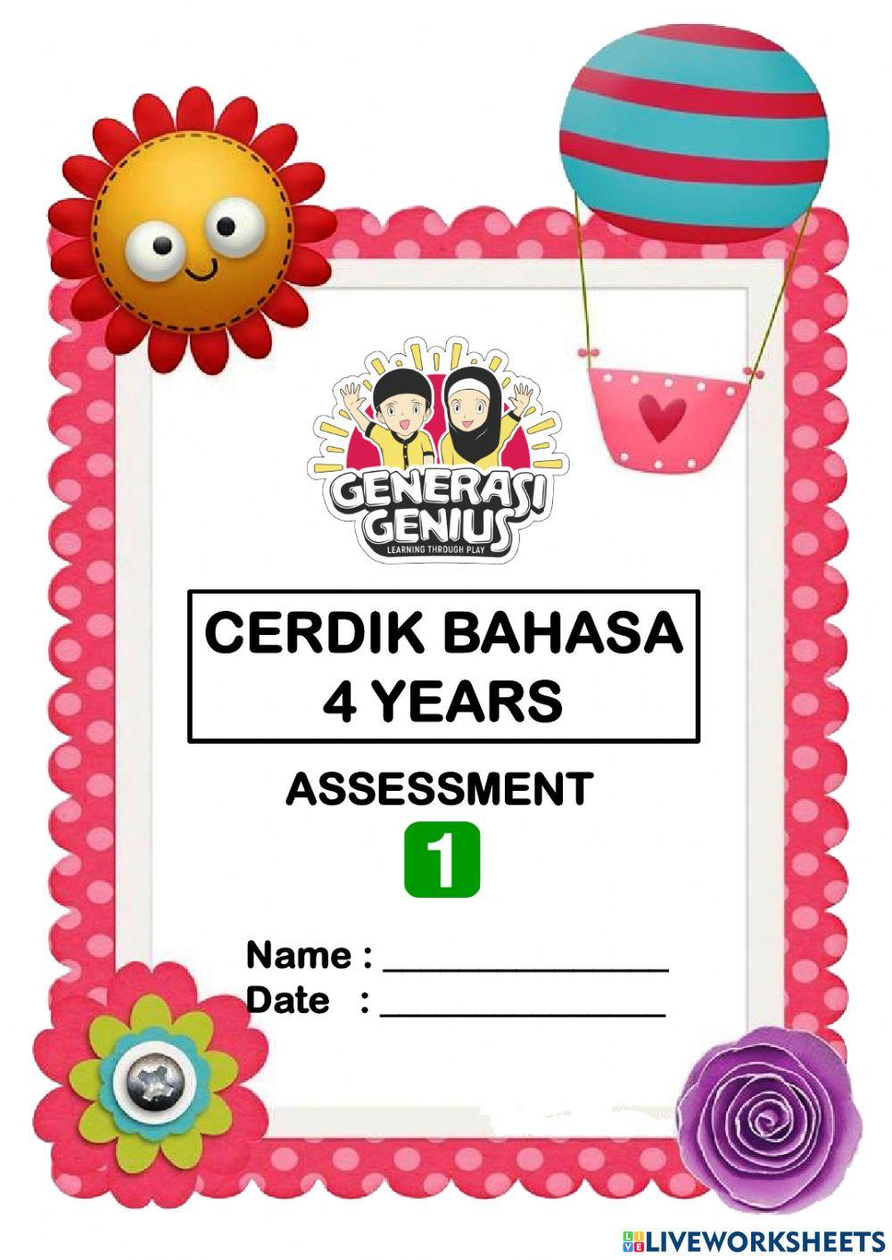 Cerdik Bahasa 4 tahun online exercise for | Live Worksheets