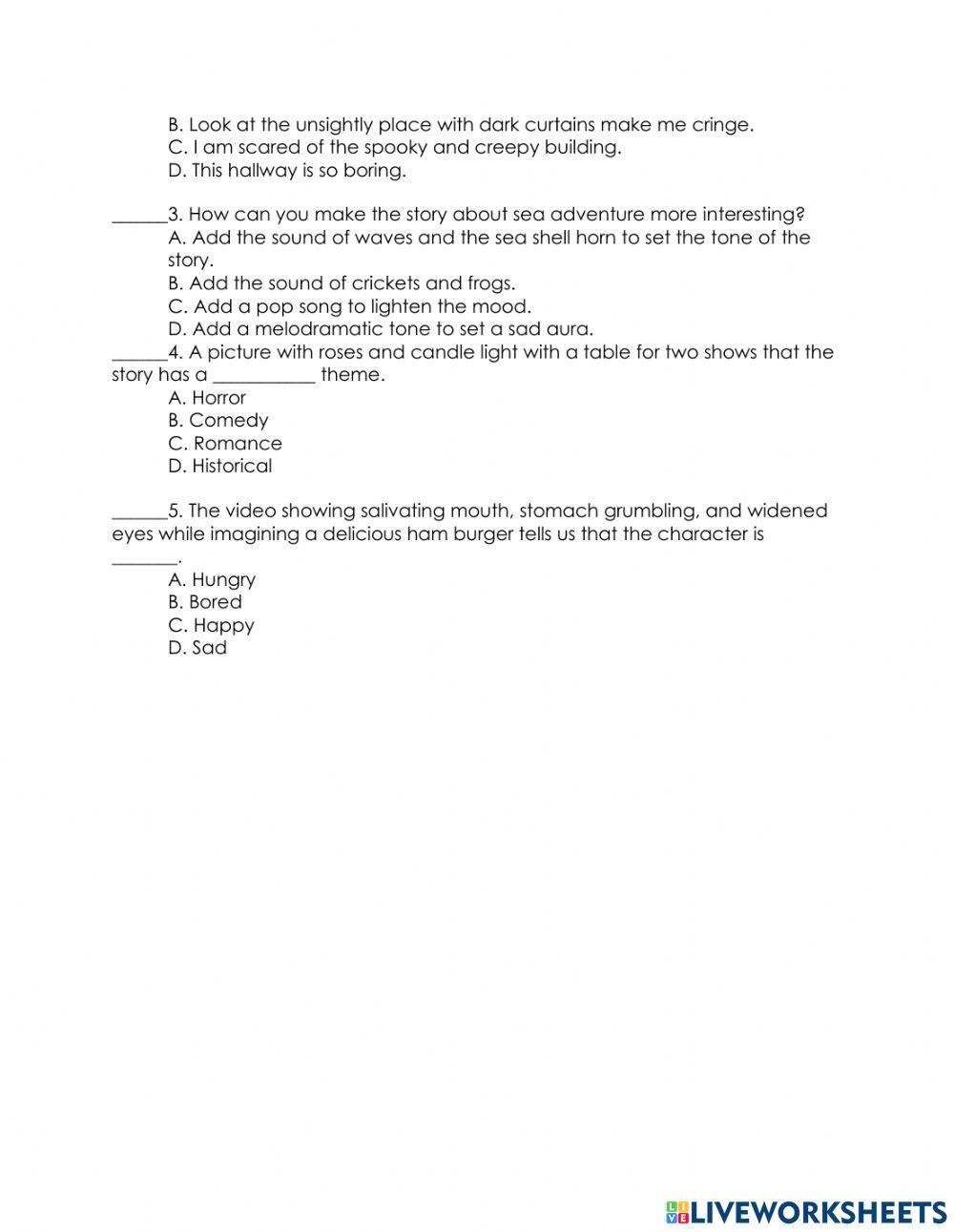 How visual and … | Free Interactive Worksheets | 1091558