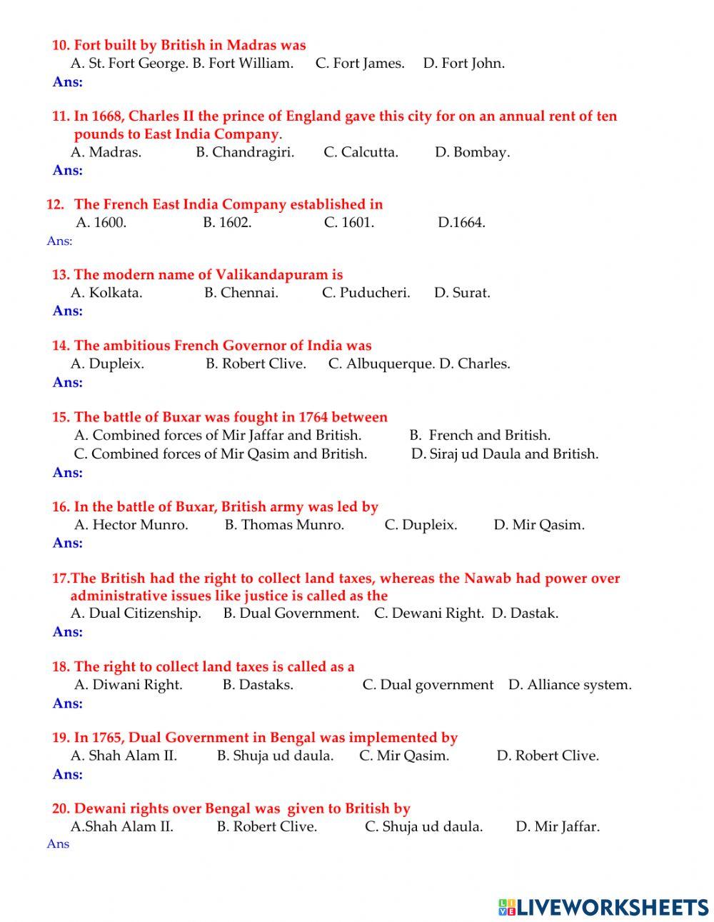MDRSCHOOL372 | Objective type questions 1093287