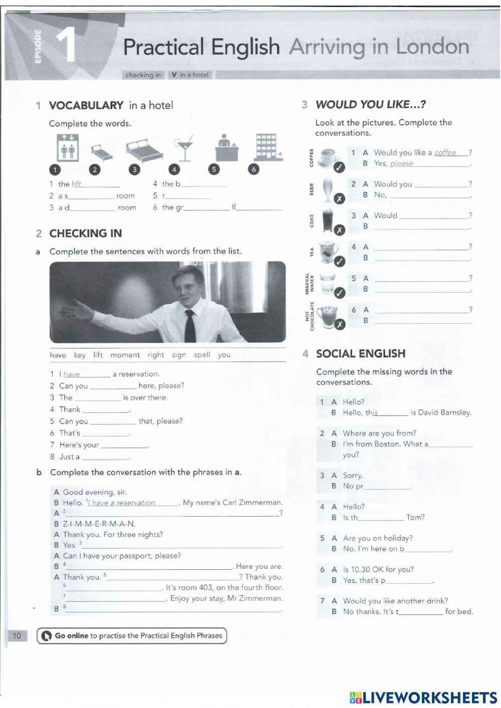 A1S1-20.1-Practical English 1 worksheet | Live Worksheets