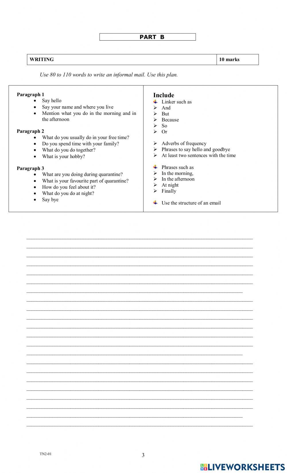 Exam unit welcome and 1 interactive worksheet | Live Worksheets