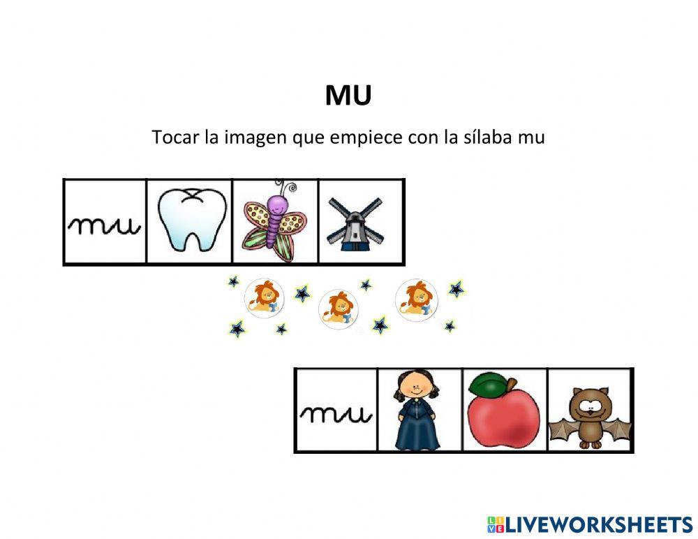 Fonema mu worksheet | Live Worksheets