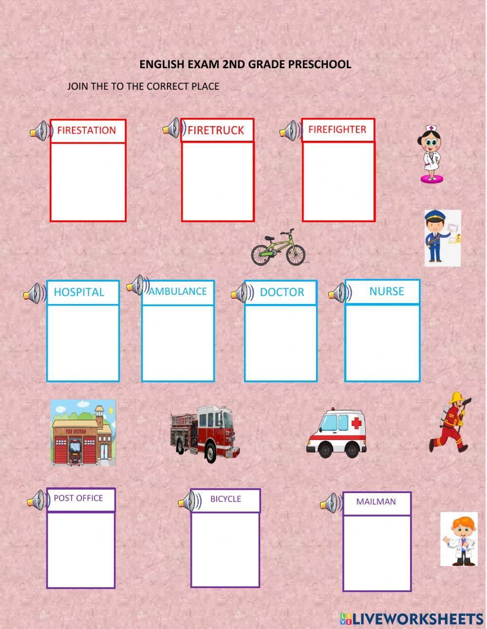 Comminity helpers worksheet | Live Worksheets