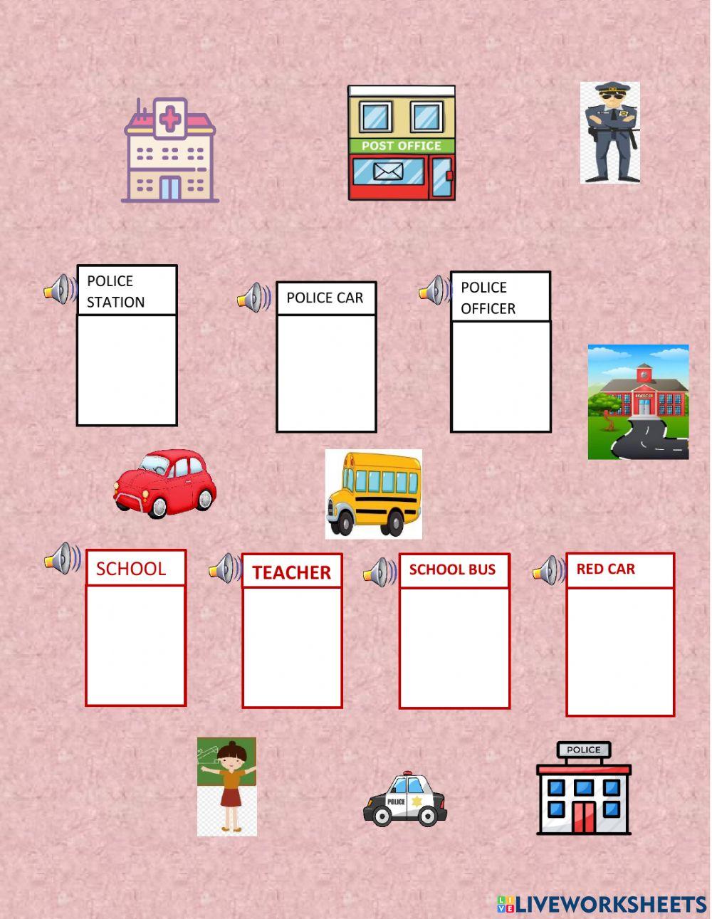 Comminity helpers worksheet | Live Worksheets