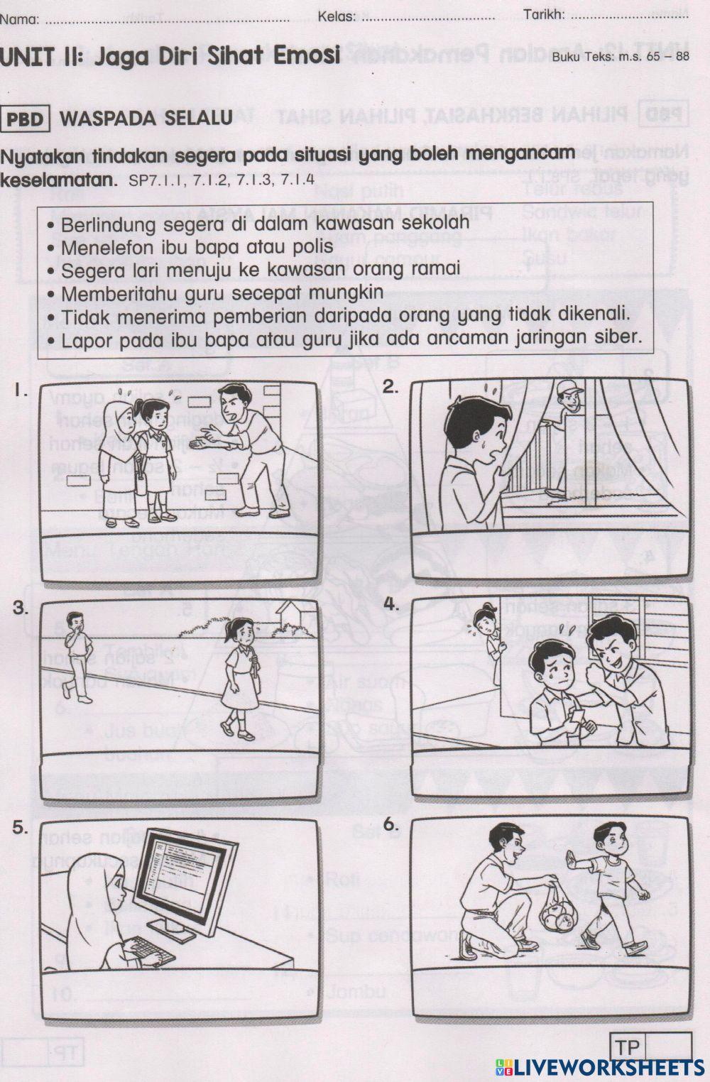 Waspada selalu activity | Live Worksheets