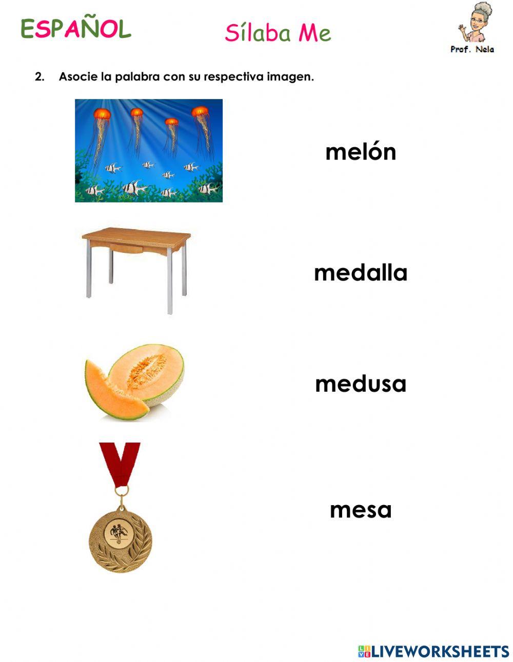 Sílaba me interactive worksheet | Live Worksheets