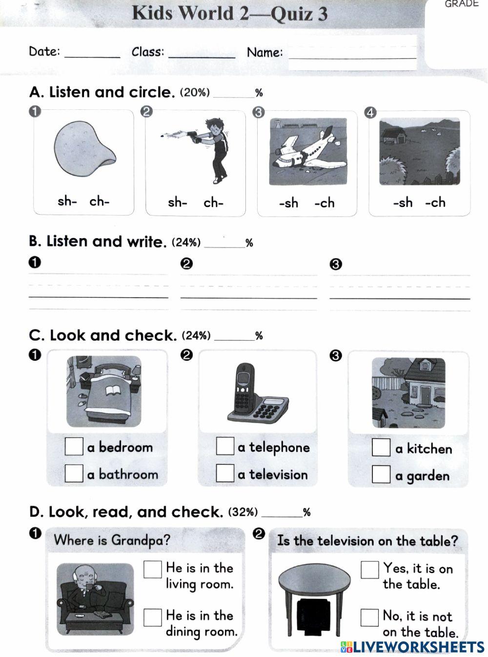 Pre ESL 2 worksheet | Live Worksheets