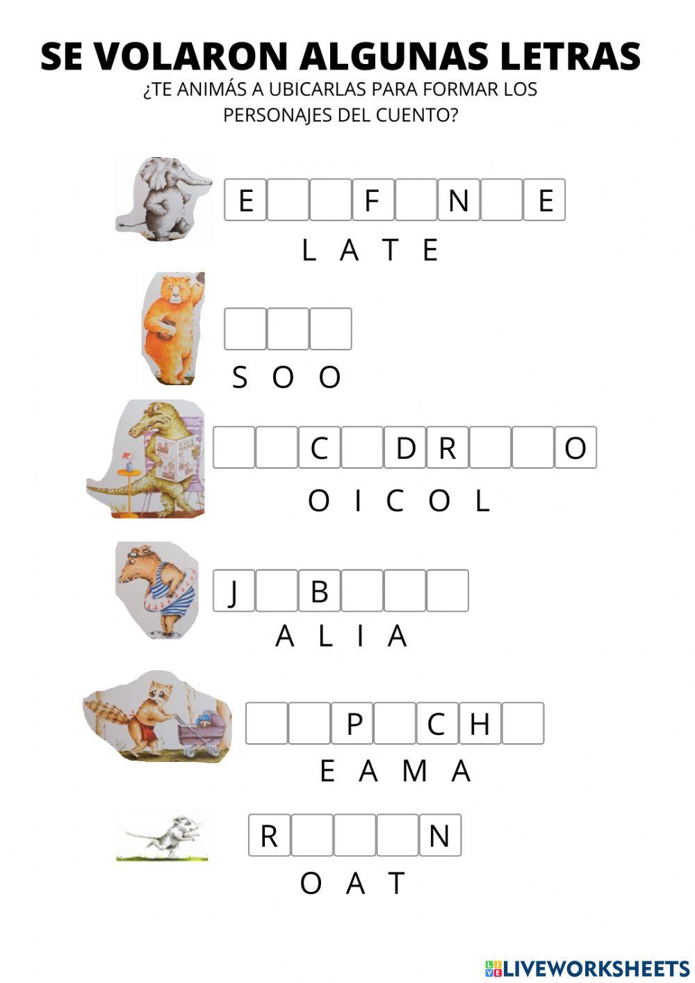 CUANDO EL ELEFA… | Free Interactive Worksheets | 1127950