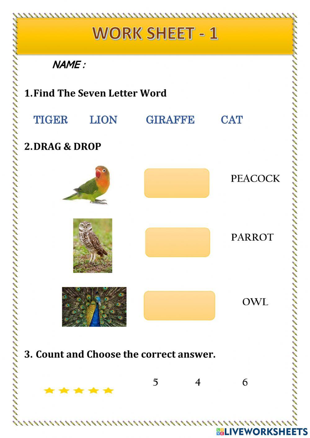 Children Work Sheet worksheet | Live Worksheets