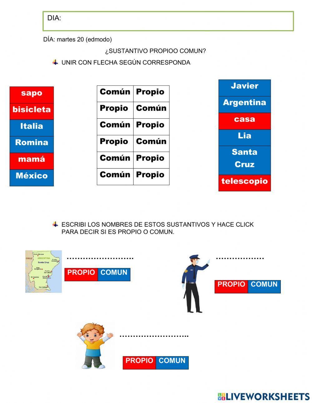 Sust prop y com worksheet | Live Worksheets