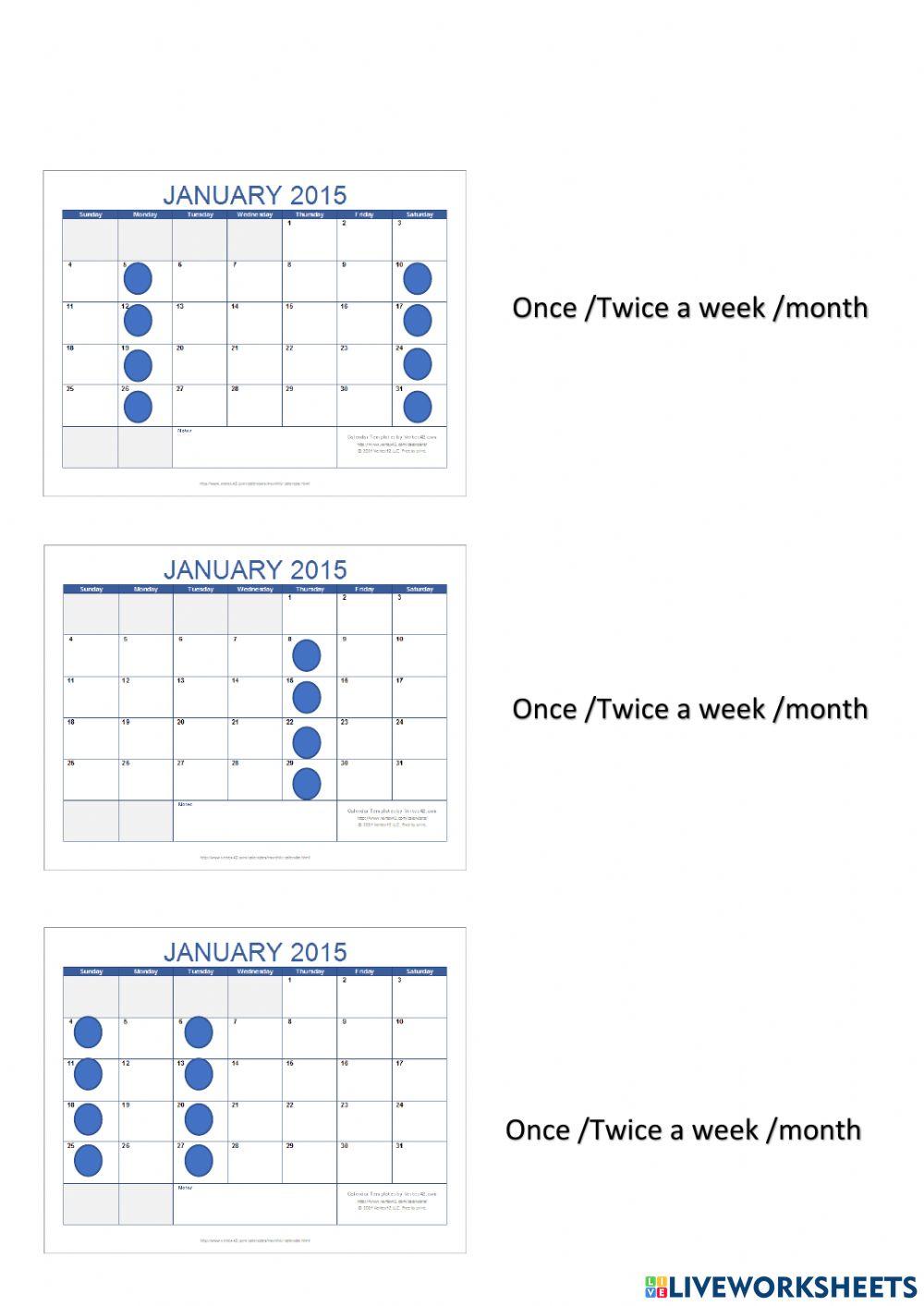 twice-once online exercise for | Live Worksheets