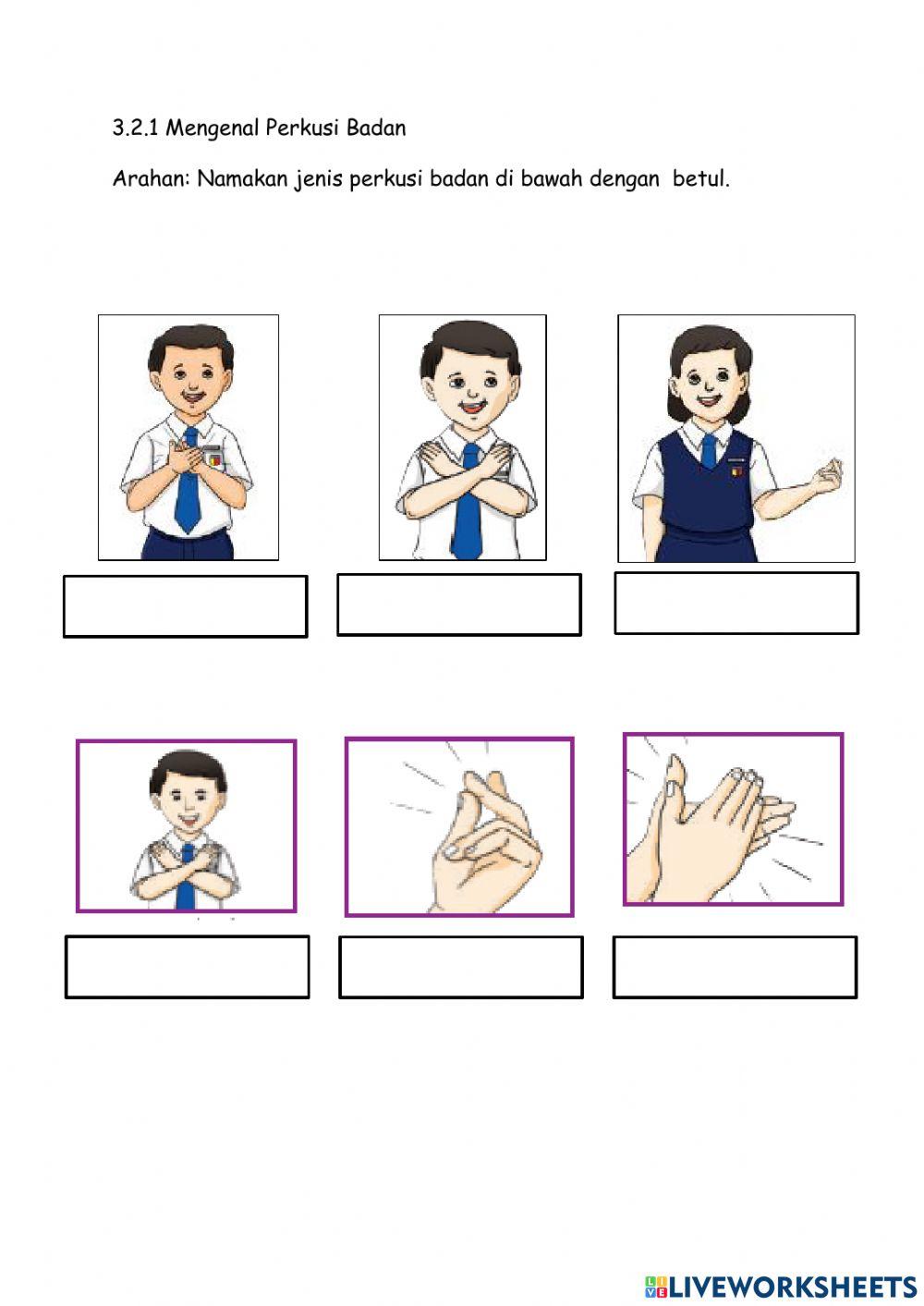 Perkusi Badan T… | Free Interactive Worksheets | 1096466