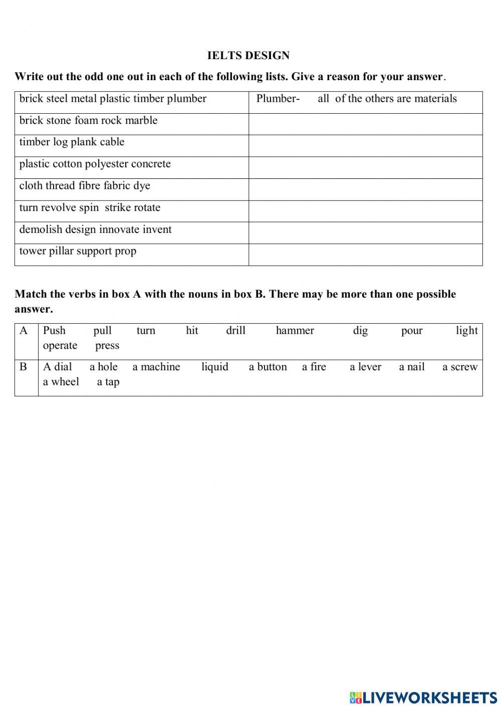 IELTS Design Ls… | Free Interactive Worksheets | 1096742
