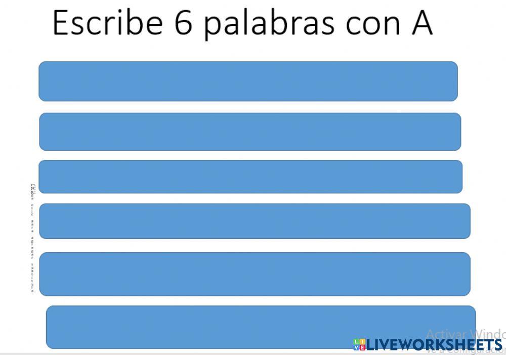 La letra a interactive exercise | Live Worksheets